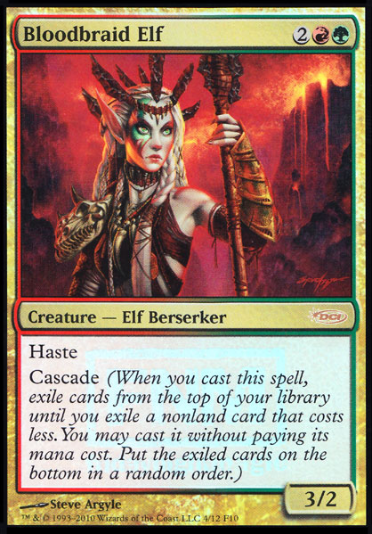 Bloodbraid Elf FNM Promo High Res Scan | Article by GatheringMagic.com